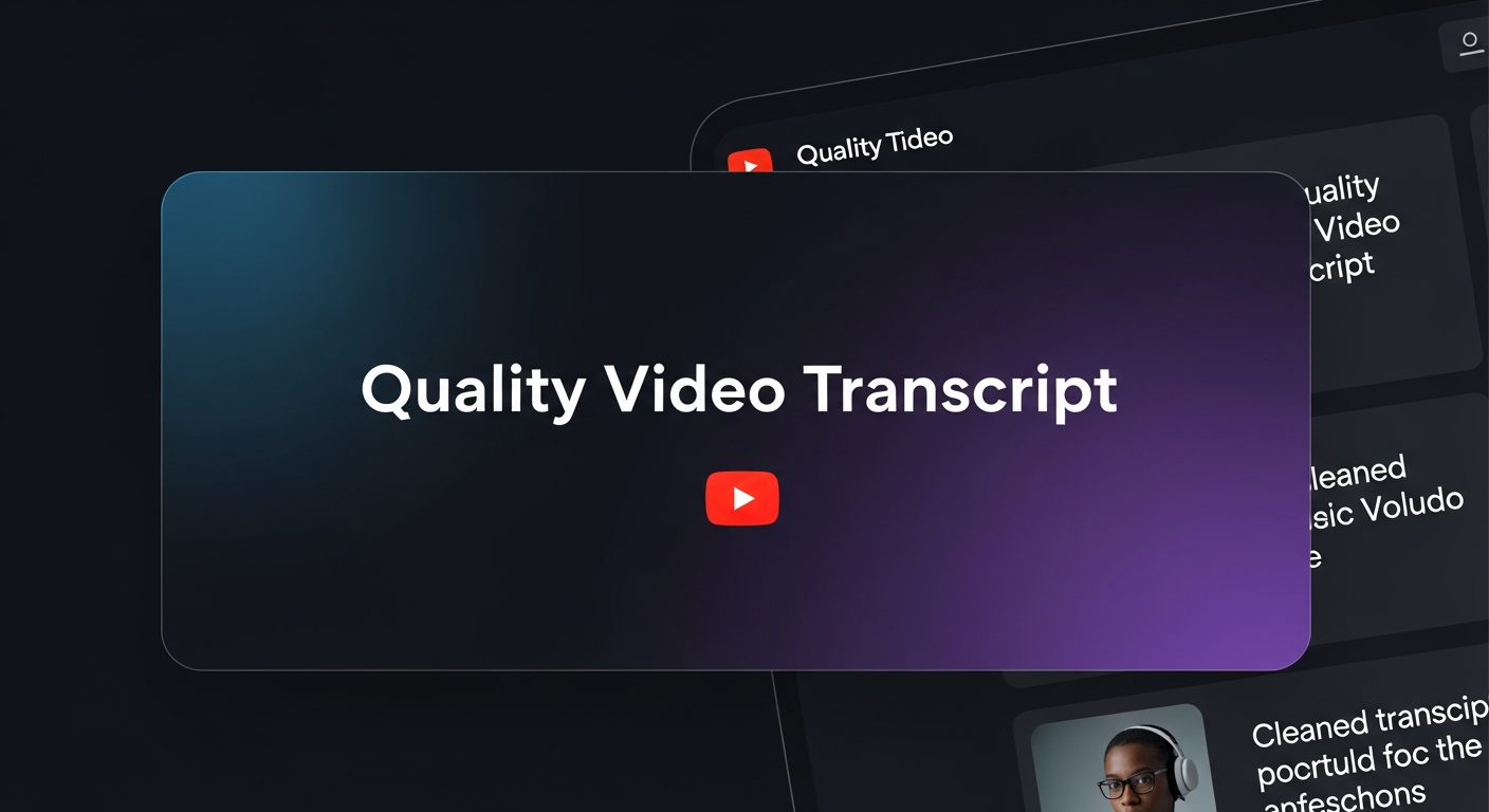 Quality Video Transcript - Free YouTube Transcript Extractor | AI-Cleaned